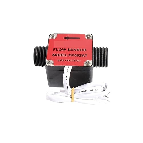XAXAX Water Flow Meter, 1/2" 3/4" Gear Flowmeter Hall Flow Sensor, Milk Chemical Oil Flow Meter Flow Sensor, Switch for Viscous Liquid DC5~18V,Gallon, QTS, PTS, L, m³(DN20,Round Cover)
