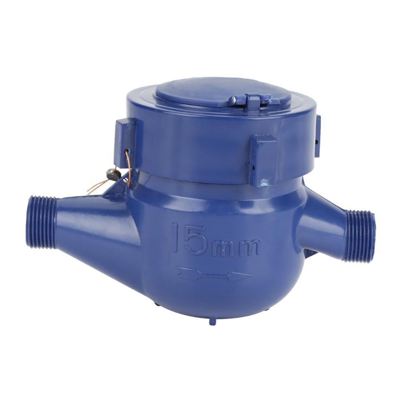 XAXAX Water Flow Meter, Water Meter Water Flow Meter, 15mm 1/2 Inch Cold Water Meter for Garden & Home Use Wet Table Measuring Tool,Gallon, QTS, PTS, L, m³