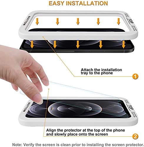 Supershieldz (2 Pack) Designed for iPhone 13 Pro Max/iPhone 14 Plus (6.7 inch) Tempered Glass Screen Protector with (Easy Installation Tray) Anti Scratch, Bubble Free