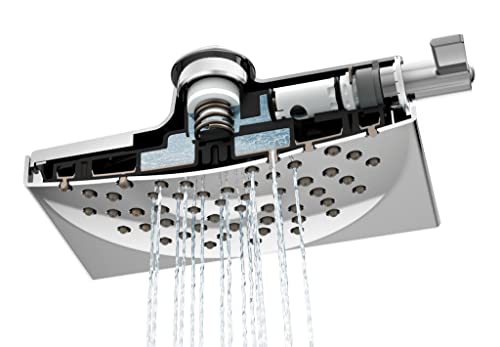 Moen Velocity Chrome Two-Function 8-1/2 Inch Diameter Spray Rainshower Showerhead, S6345