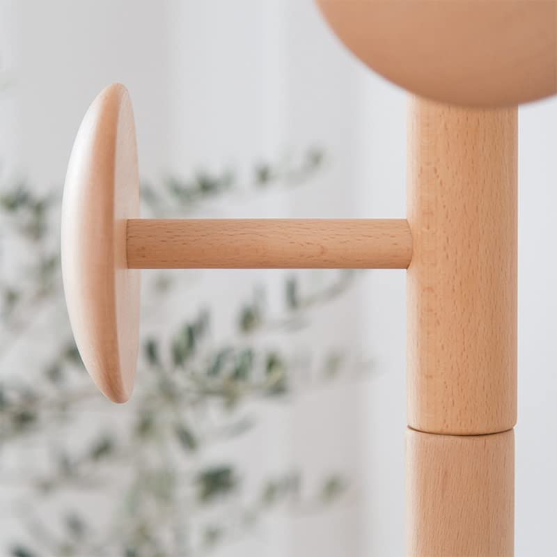 YASEZ Wooden Clothes Rack Design Floor Clothes Hat Rack Single Pole Standing Bedroom Furniture (Color : E, Size : As Shown)