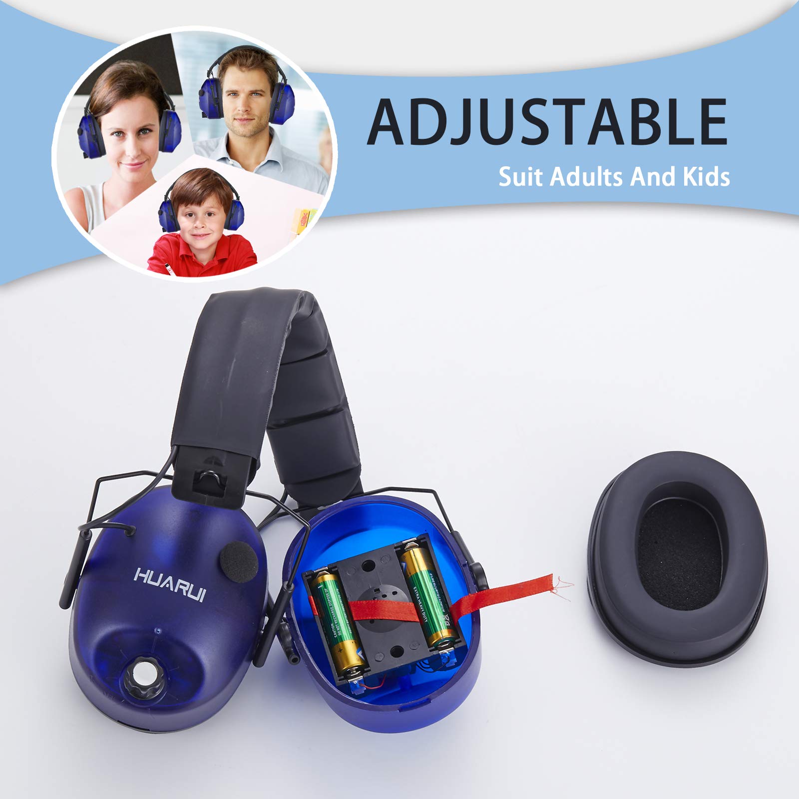 HUARUI Electronic Earmuffs, Hearing Protection for Hunting and Shooting