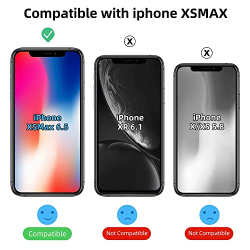 Tigowos Translucent Magnetic Phone Case for iPhone Xs Max with MagSafe Wireless Charging Anti-Yellow Anti-Fingerprint Shockproof Protective Case for iPhone Xs Max(6.5"), Black