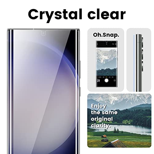 MOHAVE [Auto Alignment] Privacy Screen Protector Designed for SAMSUNG Galaxy S23 Ultra 6.8" [Ultrasonic Fingerprint Support] - Sensor Protection / 2 Pack, Anti Spy Film, Daily protection, Crystal Clear, Touch Responsive, Case Friendly