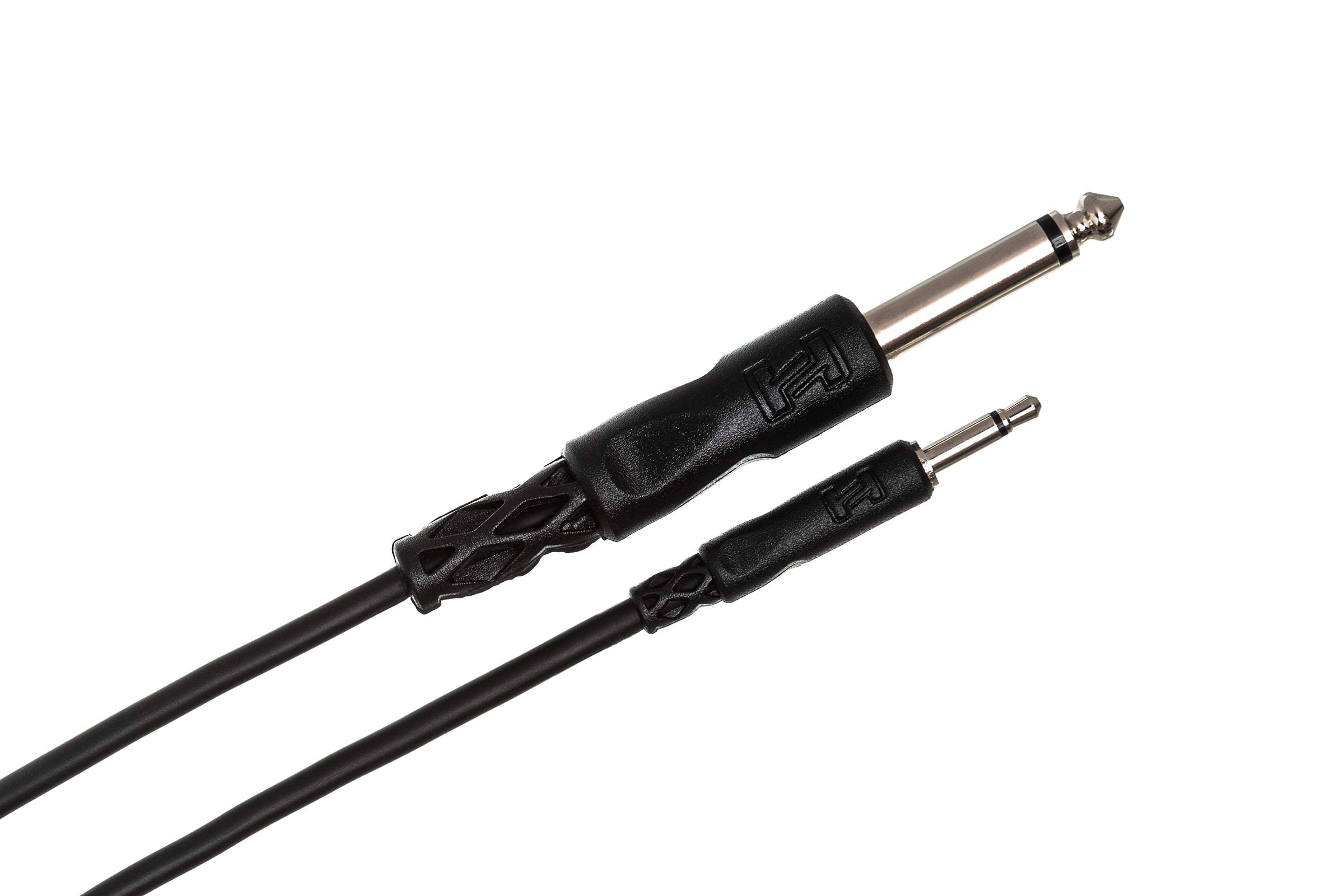 HOSA CMP-303 3.5 mm TS to 1/4" TS Mono Interconnect Cable, 3 feet, Speaker & Hosa CMP-153 3.5 mm TRS to Dual 1/4" TS Stereo Breakout Cable, 3 Feet, Laptop
