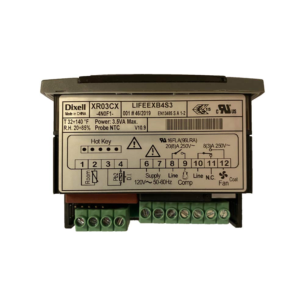 New Dixell Model: XR03CX-4N0F1 Digital Temperature Control Panel Thermostat with 2 Temperature Sensor Probes Included 120v / Technician Ready by Xiltek… Gray