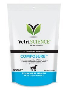 VETRISCIENCE Composure Mini for Small Breeds, Calming Support Formula for Dogs, 30 Bite-Sized Chews Size:90 Count