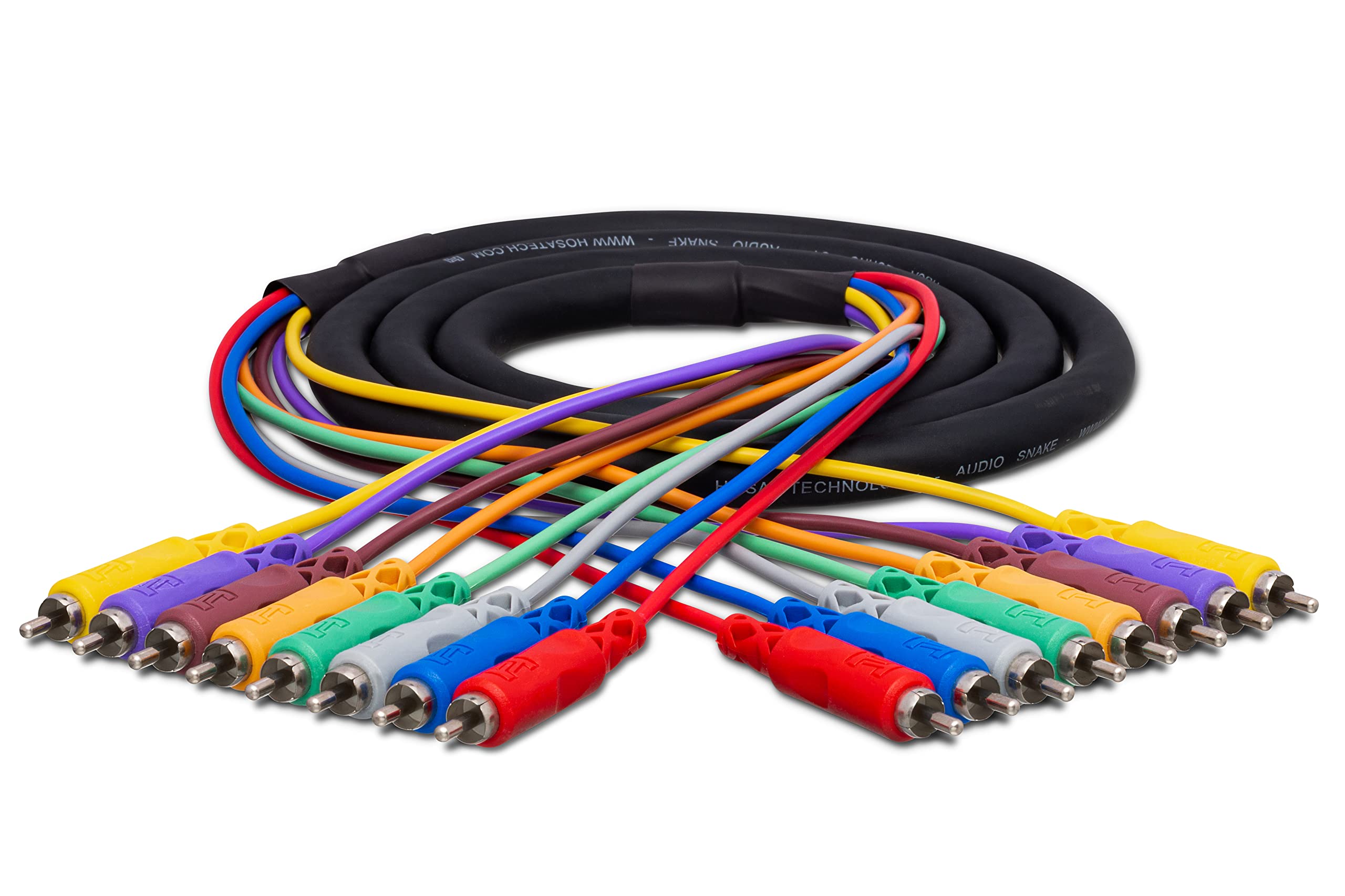 Hosa CRA-802 RCA to RCA Unbalanced Snake, 2 Meters