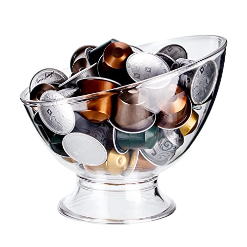 MOLFUJ Coffee Pod Holder, Clear K Cup Holder Plastic, Espresso Coffee Pod Holders for Counter Small, Coffee Pod Storage for K Cups, Capsule Organizer Creamer Holder for Coffee Bar