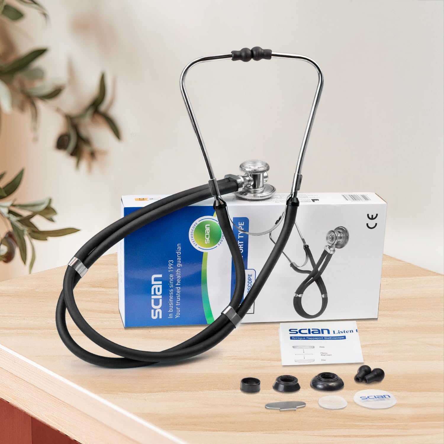 SCIAN Stethoscope Sprague Rappaport for Doctors, Nurses, Med Students, and Home Use, Multi-Functional Cardiology Stethoscope Dual Head with Adult, Pediatric, and Infant Convertible Bell