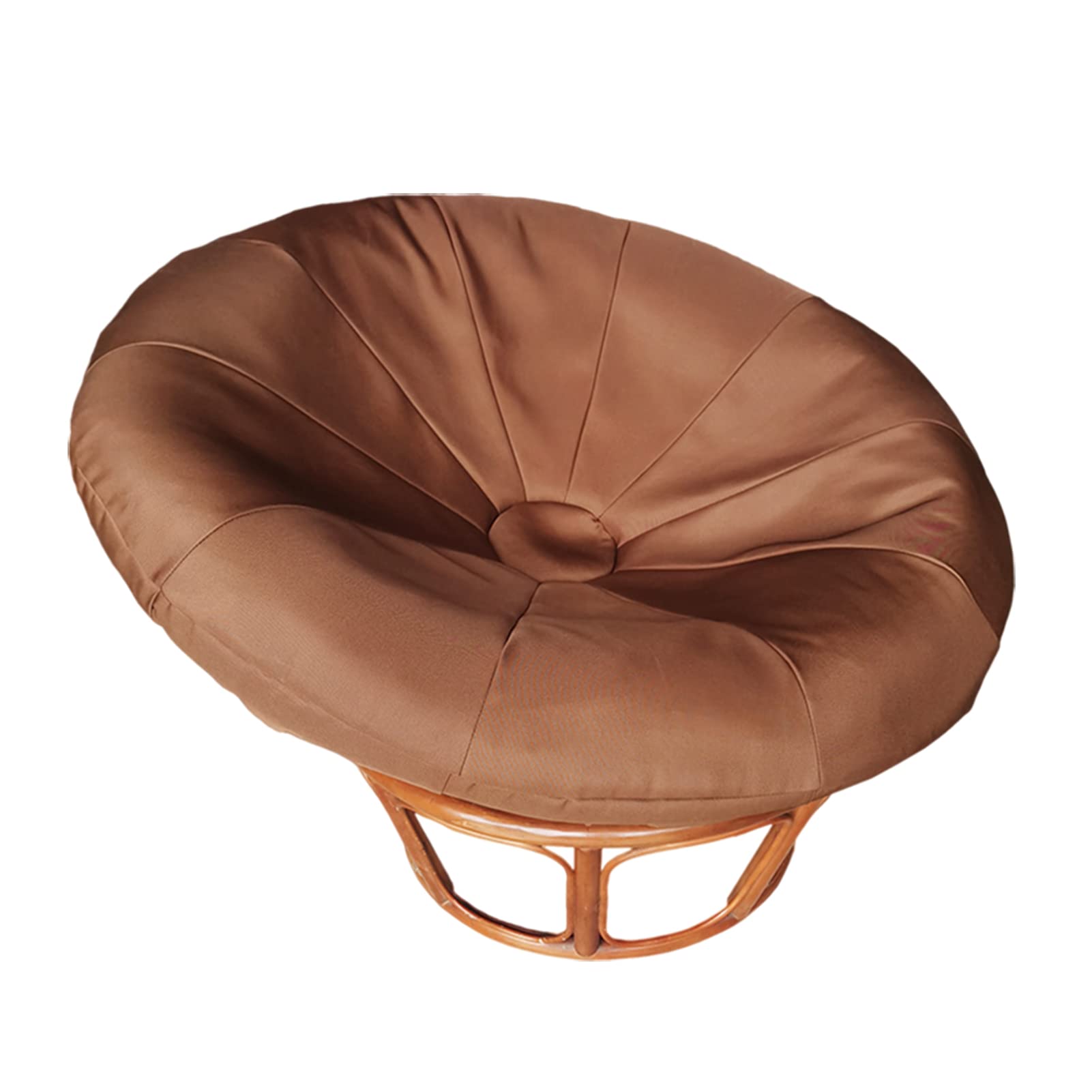 TDHLW Papasan Cushion Waterproof Cover Only, Outdoor Indoor Cushion Waterproof Slipcover with Elastic Strap Easy-to-Clean Papasan Chair Covers in Indoor and Outdoor,Coffee Color,for 41~47in