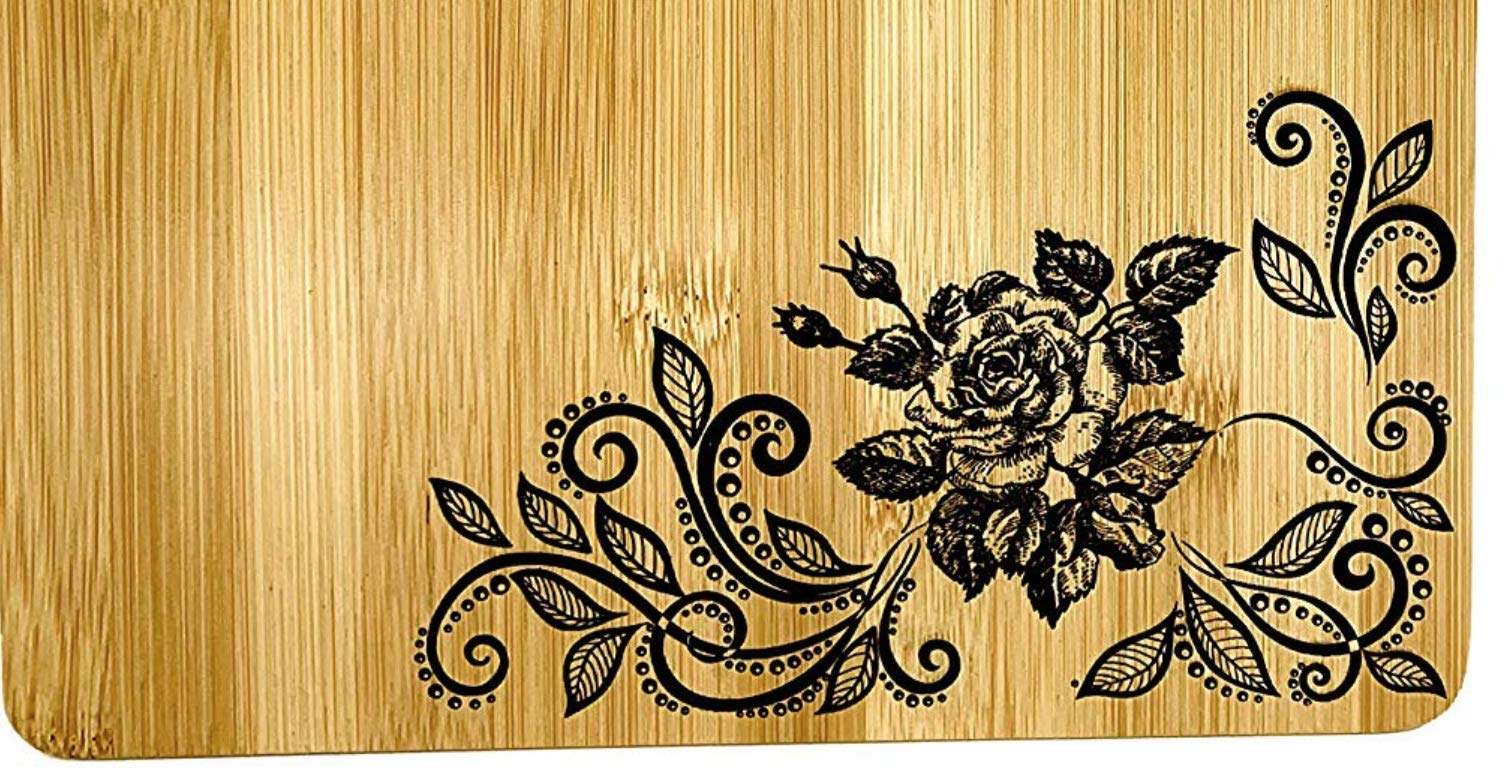 Mother's Gift – Bamboo Cutting Board Design Mom Gift Mother's Day Gift Birthday Christmas Gift Engraved Side For Décor Hanging Reverse Side For Usage (8.75x11.5 Rectangle)