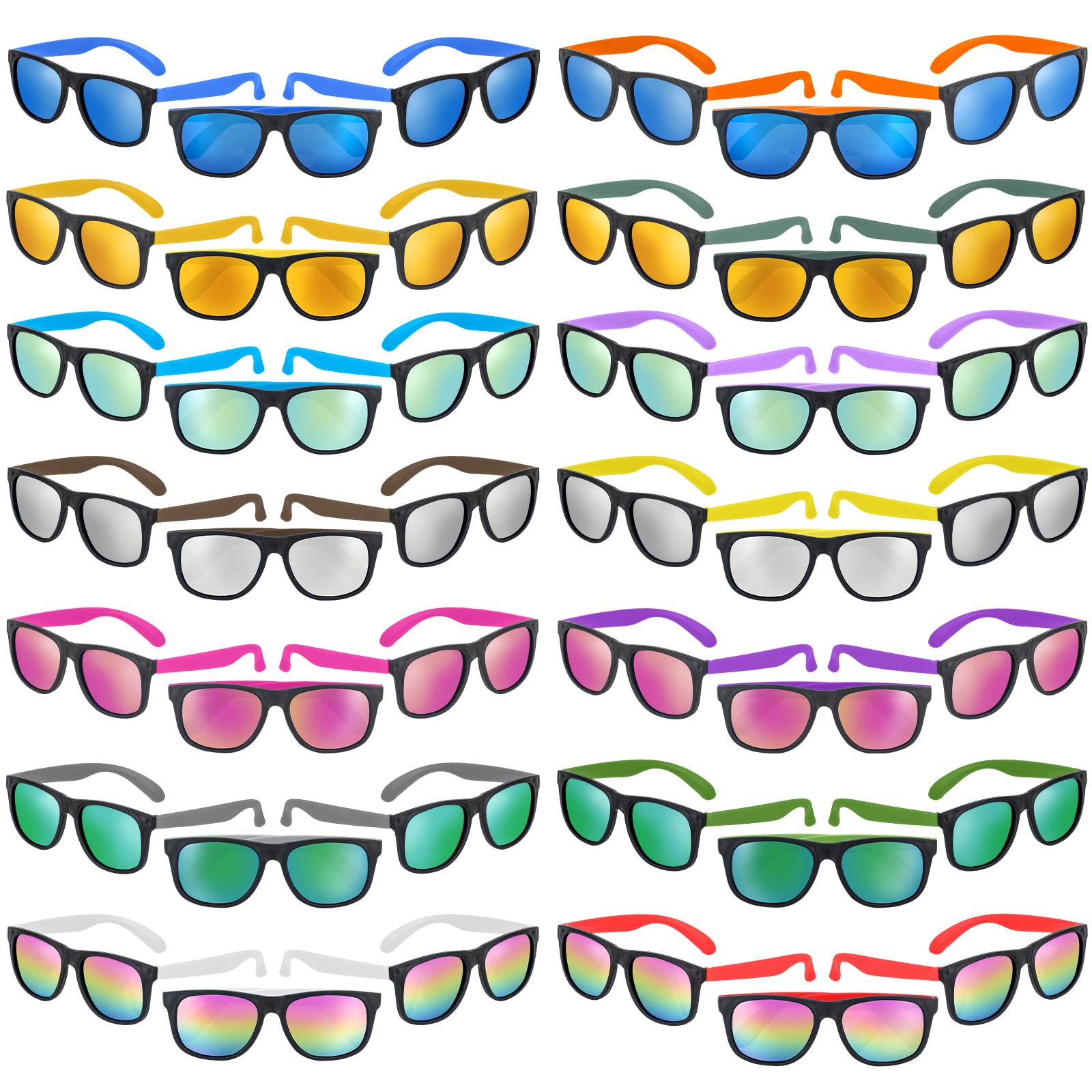 Wyuuyaa Sunglasses Party Favors, 56 Pack 14 Colors Party Sunglasses,Bulk Sunglasses for Adult and Teen,Perfect for Summer Pool Beach Party favors,Graduation Birthday Supplies,Goody Bag Favors