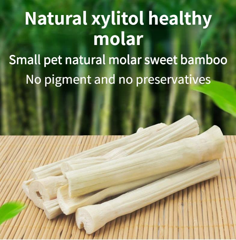 Sweet Bamboo Chew Sticks for Rabbits, Bunny Molar Treats Snack for Small Animals Hamster Chinchilla Guinea Pigs Rabbit Squirrel Natural Teeth Grinding Toys (500g/1.1lb)