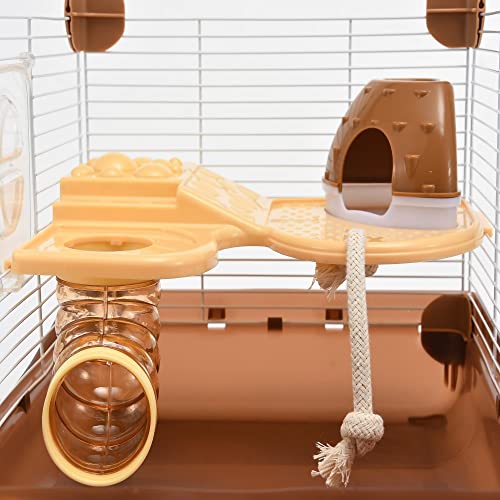 YIBOPET Hamster Cage Small Animal Cage 3 Layers Cage Size:14.17"(W) X10.63(L) X16.73 (H) Suitable for Hamsters up to 3.5 inch in Length