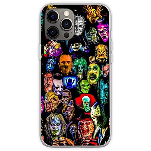 TASWUW Phone Case Compatible with iPhone 13 Mini Halloween Horror Collection Soft Silicone Shockproof TPU Protective Pure Clear Phone Cover Case