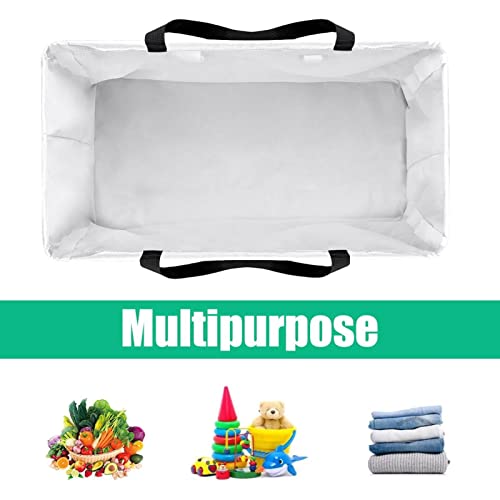 Puppy Full Print Large Capacity Laundry Organizer Tote Bag - Reusable and Foldable Oxford Cloth Shopping Bags
