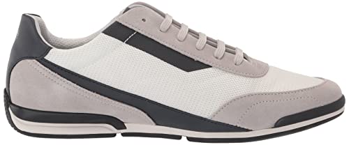 HUGO Boss Men's Saturn Profile Low Top Sneaker, Open White, 8
