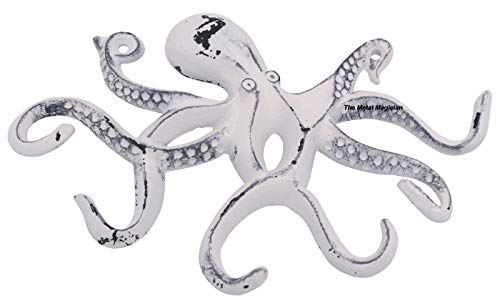 Swimming Octopus Key Hook Antique Look/Distress Blue/Vintage Hook/Sea Theme Hook/Coastal Hook and Swimming Octopus Key Hook Antique Look/Distress Pink/Vintage Hook/Sea Theme Hook/Coastal Hook