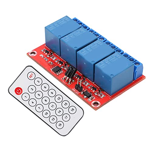 Oumefar 4 Channel Relay Module Receiver Set, Multiple Buttons Receiving Relay Module Control Switch Portable for Electrical Components(#3) Relay