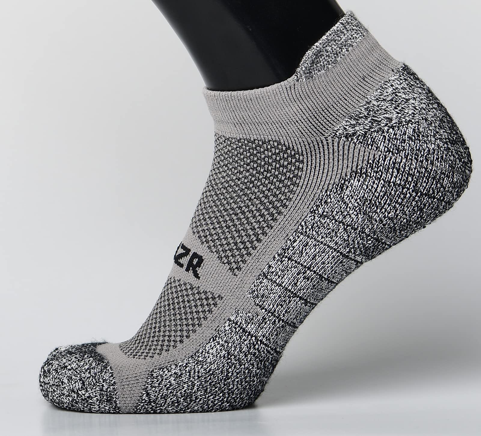 KOZR Ankle Athletic Running Socks 3/6 Pairs Pack, Low Cut Sports Tab Socks with Cushion for Men and Women