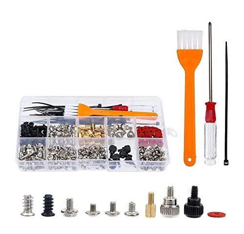 PENGFA Wshao Store 330pcs Hard Disk DIY Motherboard PC Personal Computer Assemble Case Fan Hand Screw Bolt Standoff Washer Set Assortment Kit Box