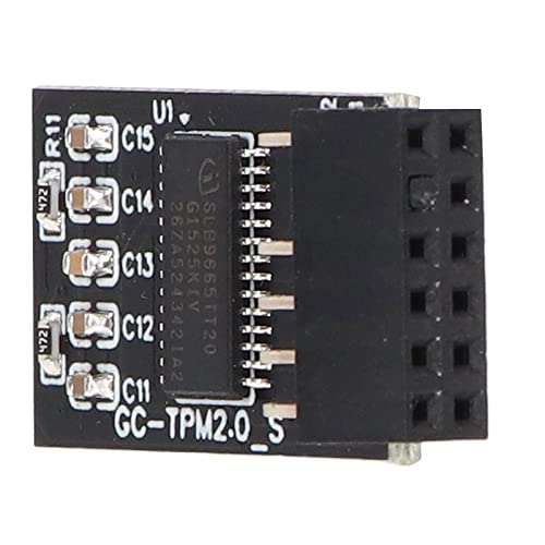 Oumefar TPM 2.0 Module, 27mm Length Encryption Module Electronic Component LPC Interaface Wide Compatibility for Replacement Motherboard