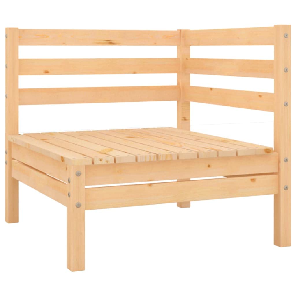 vidaXL 5-Piece Patio Lounge Set in Solid Pinewood- Rustic Pallet-Design Outdoor Furniture with Corner Sofa, Middle Sofas, Footstools/Tables- Easy Assembly- Lounge Set for Patio/Garden/Living Room