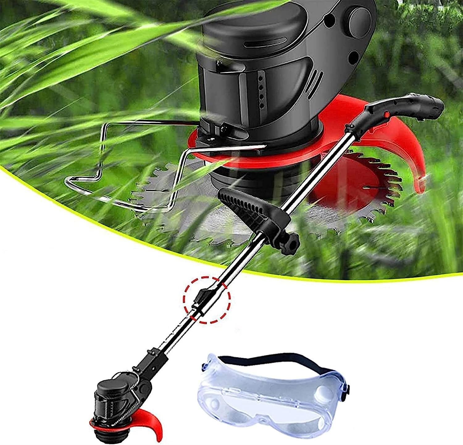 Handheld 118VF 7500mah Portable Electric Grass Trimmer Handheld Lawn Mower Agricultural Household Cordless Weeder Garden Pruning Tool