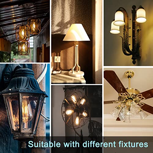 TJOY 6pack Led Edison Light Bulbs+LED Strip Lights with 44 Key Remote 50 ft (44 Key Remote Control +25ft x2+Indoor only)
