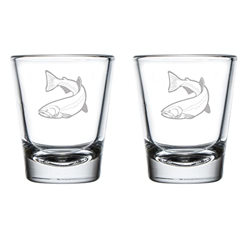 MIP Set of 2 Shot Glasses 1.75oz Shot Glass Trout