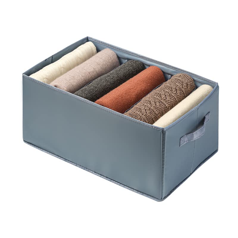 Sturdy Wardrobe Closet Organizer Storage for Jeans, Pants, sweater, Shirts, Foldable Clothes with Built-in PP Board (3PCS 18Grids)