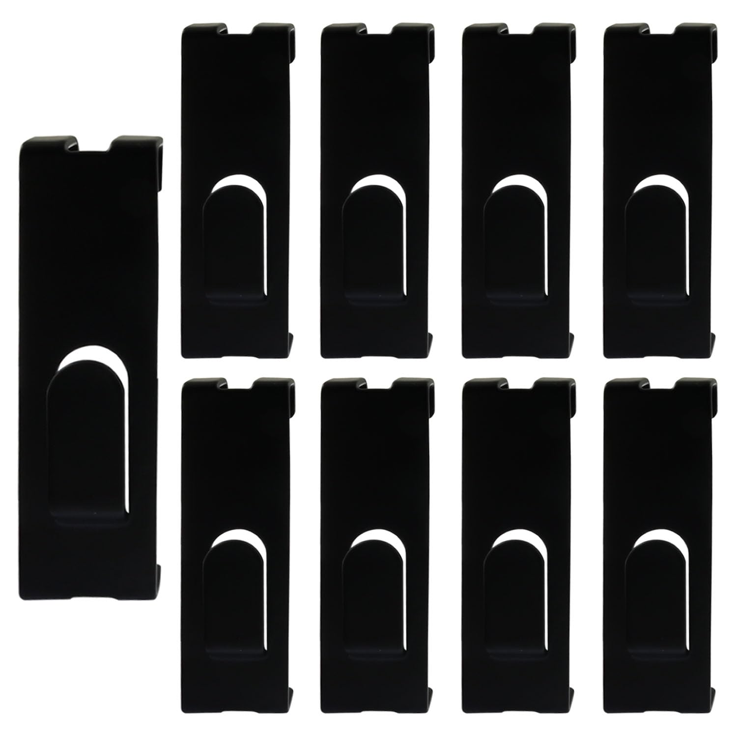 yyangz 10PCS Mesh Hanging Wall Metal Hooks Domestic Grooved Panel Notch Panel Hangers for Commercial Picture Frames Painting Art Centres Black Storage and Organization Solution for Various Tools
