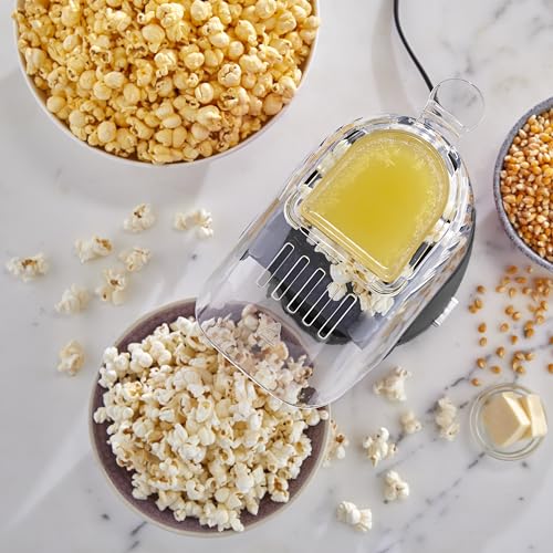 West Bend Air Crazy Popcorn Machine for Healthy Snacking with No Oil, 4-Quart, Black