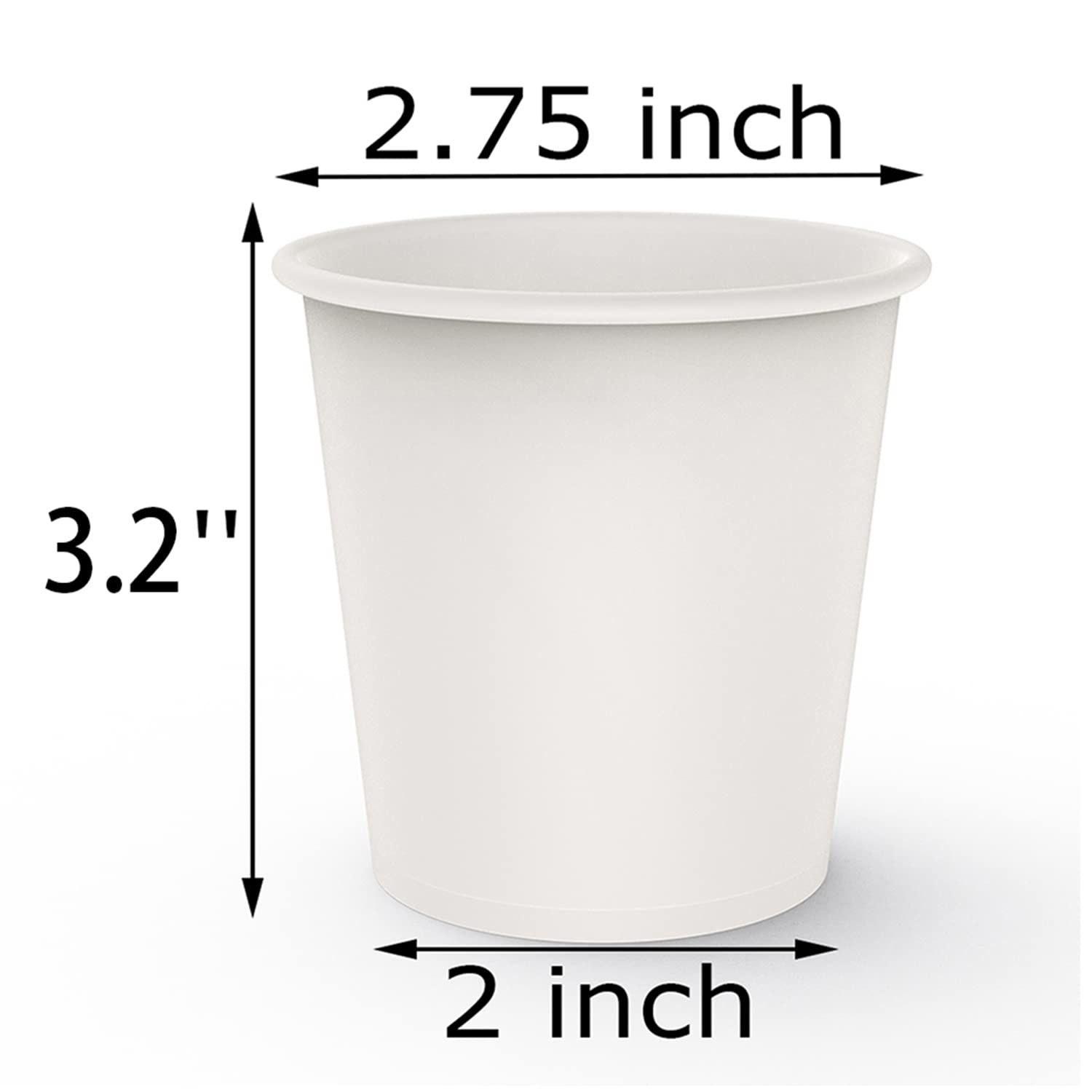 Hulless 100 Pcs 8 Oz Disposable Paper Cups Beverage Drinking Cup Paper Coffee Cups for Hot, Cold Beverages, Water, Juice, Coffee, Tea, Picnic and Party