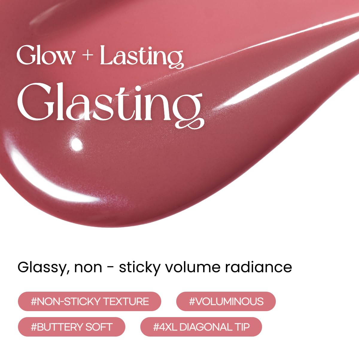 Peripera Ink Glasting Lip Gloss | Non-Sticky, High-Shine, 4XL Wand For Easy Application, Comfortable, Plumping, Fuller-Looking Lips, Moisturizing, Long-Lasting, Vegan (003 CHILLING ROSY)