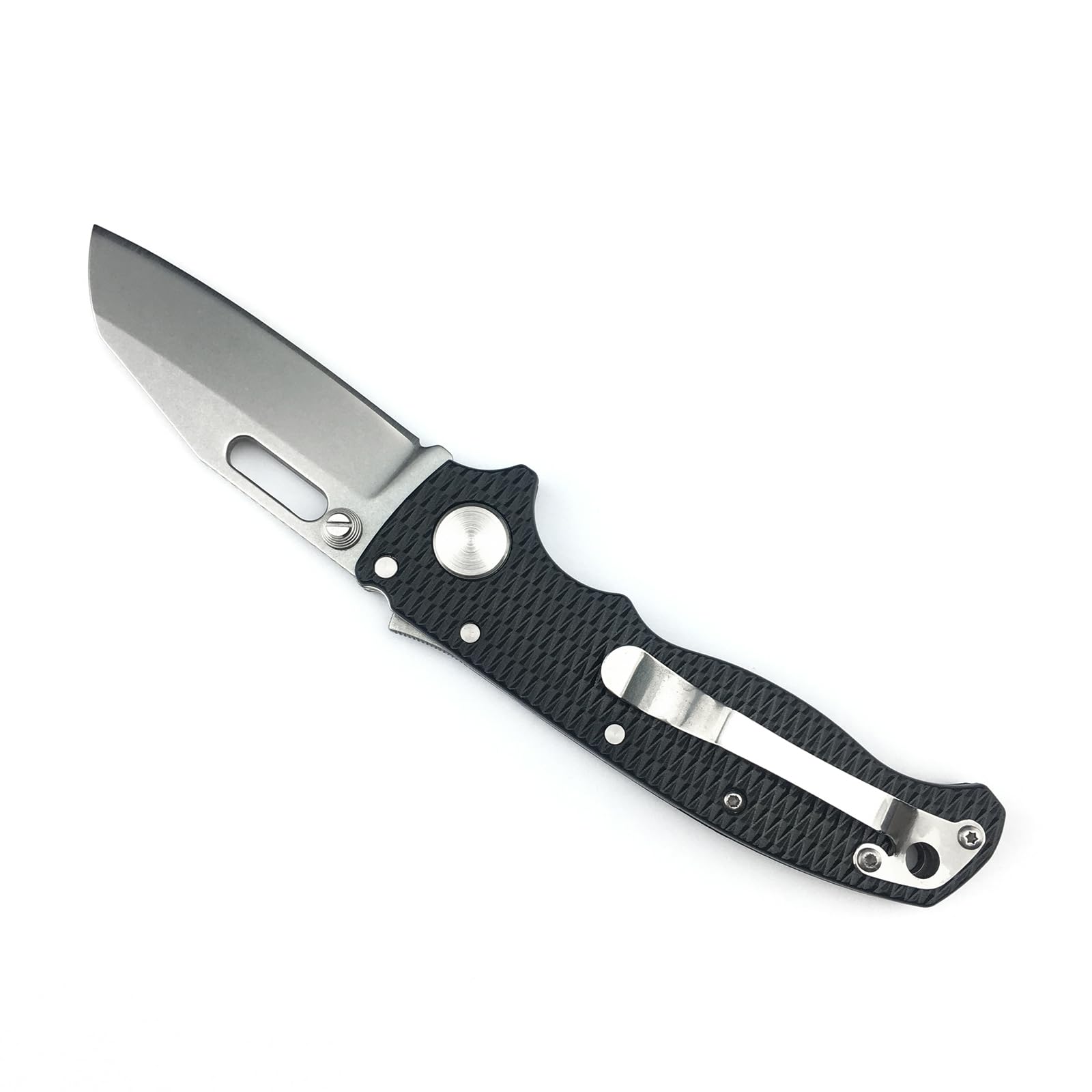 Thumb Assisted Opening Folding Pocket Knife, Shark Lock Knife with 2.8ββ 8Cr13MoV Steel Blade, Grivory Handle, Reversible Pocketclip for Camping Hunting
