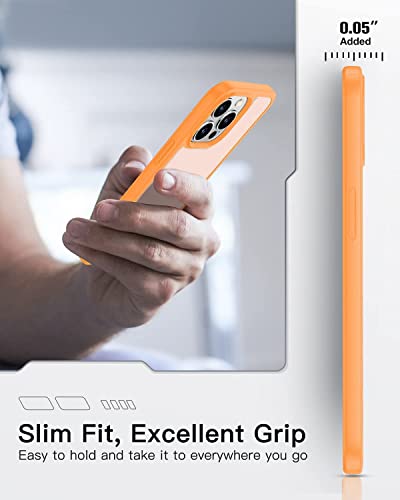 Humixx 2023 Upgraded Designed for iPhone 13 Pro Max Case [Military Grade Drop Protection] Slim Fit Translucent Matte Back with Soft Edge Protective Case for iPhone 13 Pro Max 6.7“ - Apricot Yellow