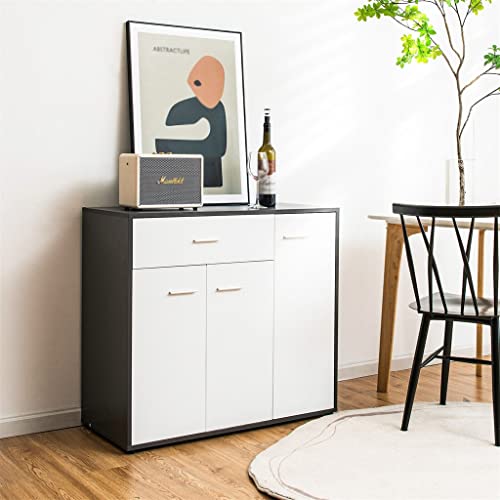 SEASD Buffet Sideboard Table Kitchen Floor Cabinets with Anti-Collapse Device