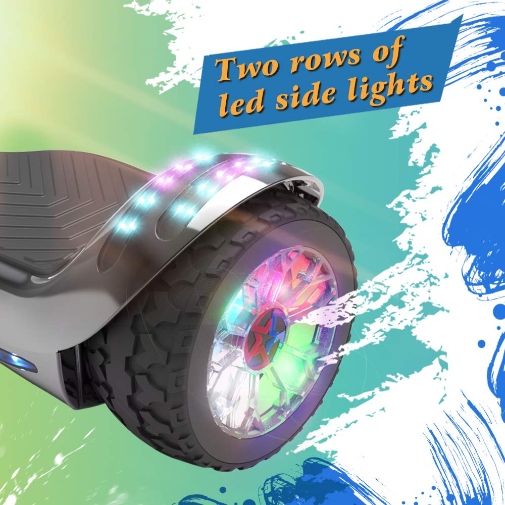 HOVERSTAR All-New HS2.0 Hoverboard All-Terrain Two-Wheel Self Balancing Flash Wheel Electric Scooter with Wireless Bluetooth Speaker