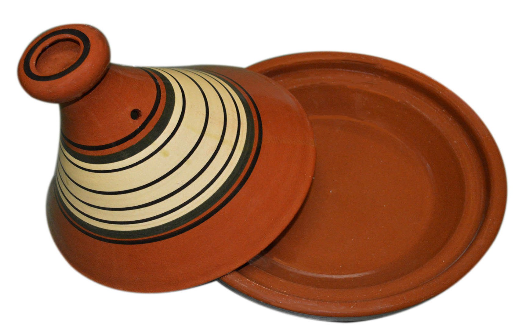 Moroccan Handmade Safe Cooking Tagine Glazed X-large 13 inches Across Traditional