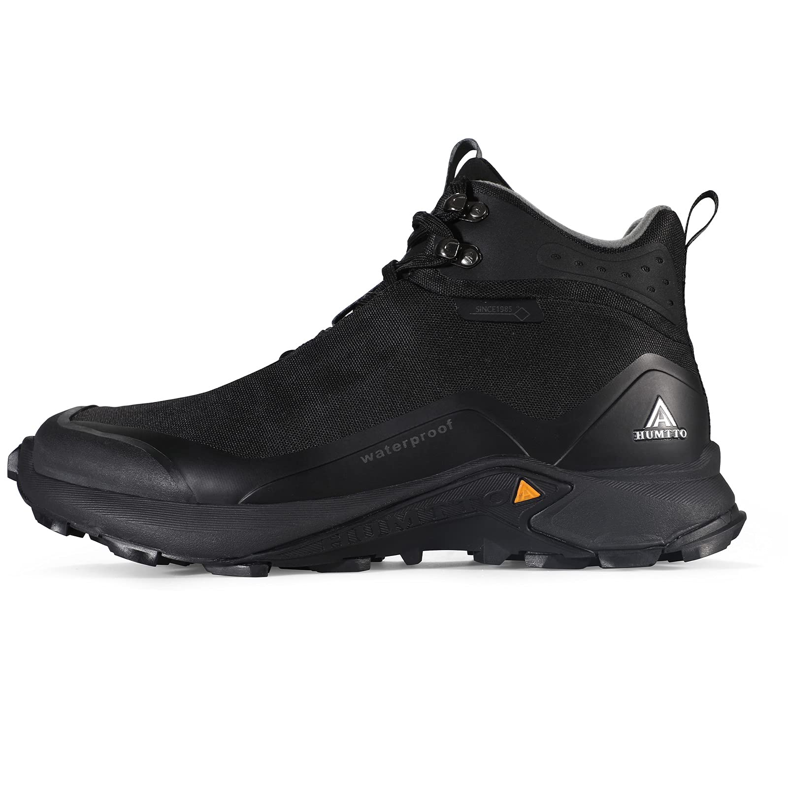 HUMTTO Hiking Shoes for Men Lightweight Anti Slip Outdoor Trekking Ankle Boots (Black, Numeric_9_Point_5)