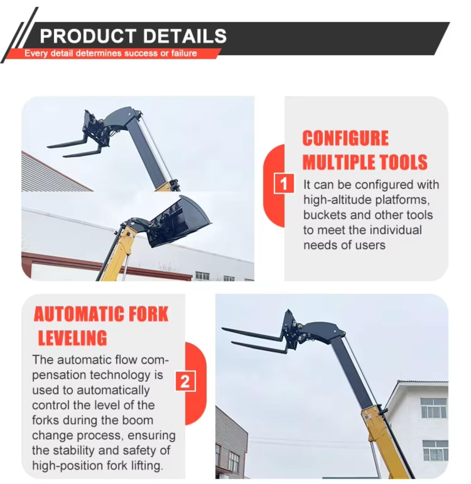 Telehandler Telescopic Loader Forklift With Boom Forklift Efficient Telescopic Forklift User Friendly Telescopic Arm Forklift with Intuitive Controls