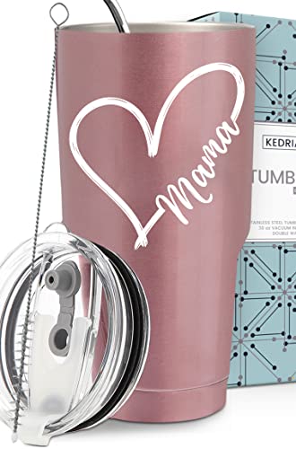 KEDRIAN Mama Tumbler 30oz, Regalos Para Mamá Ideas, Gift For Mama Gifts, Regalos Para Mama Mug, Regalo Para Mama Cups Tumbler With Straw & Lid, New Mama Gifts For Women, Spanish Mom Gifts For Mama