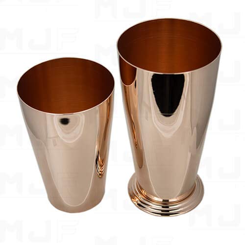 MJFLAIR YUKIWA UK Bar weighted Cocktail Boston Tin shaker set (Mirror Rose gold)