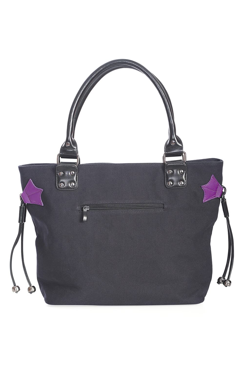 Lost Queen Women’s Halloween Handbag Black Cat Witch Spell On Me Shoulder Bag Purse