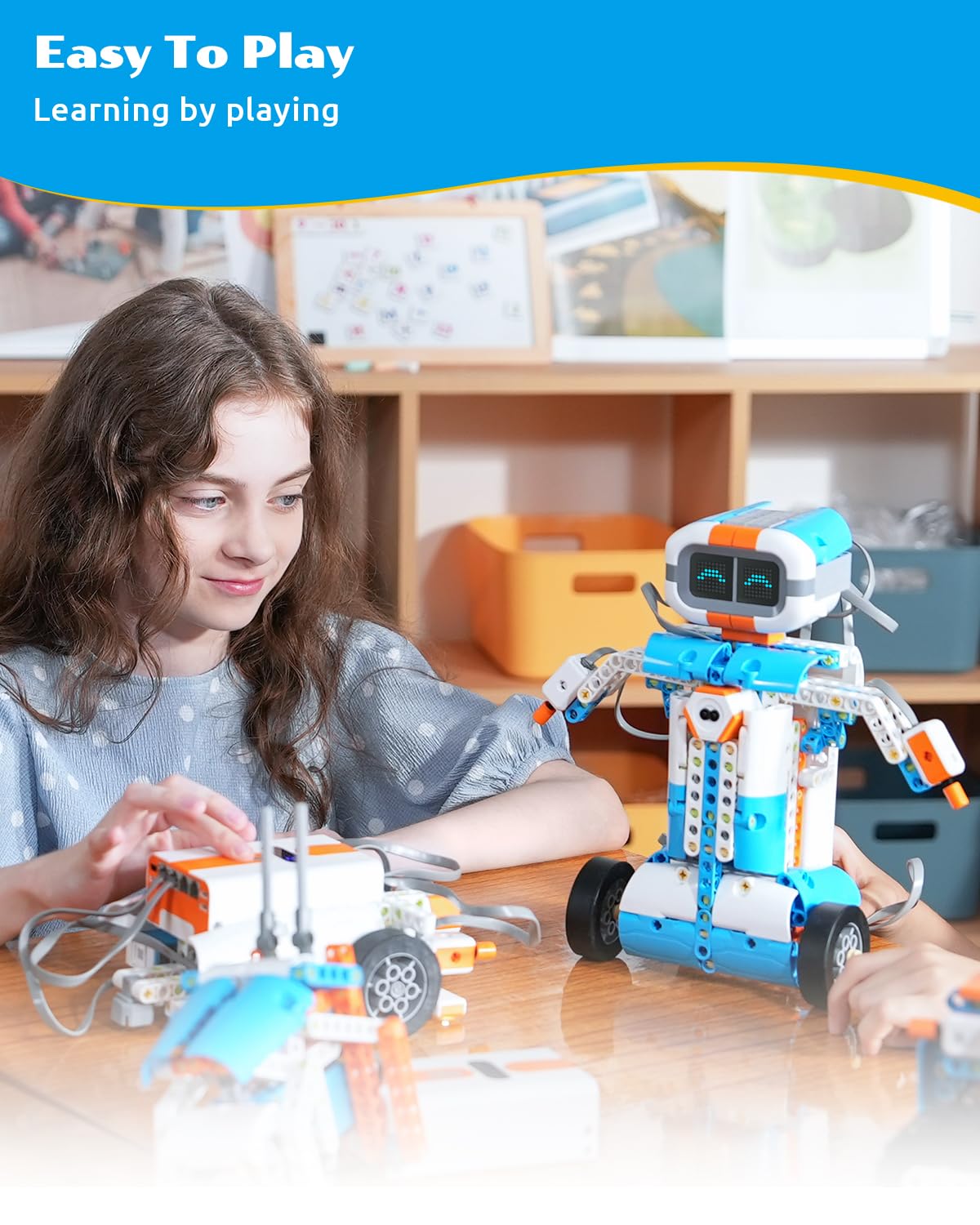 WhalesBot E7 Pro 12-in-1 STEM APP Coding Robot Kit, Scratch Programming for Kids, 637-Piece Educational Building Set with Interactive Books & APP 3D Model Guidance, Toy Gift for Boys & Girls Ages 8-12