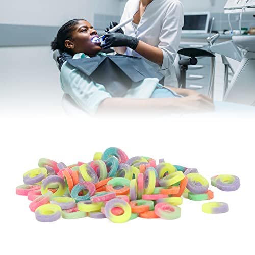 Rubber Band, 500pcs Brace Rubber Band Portable Flexible for Clinics(Color Mixed)