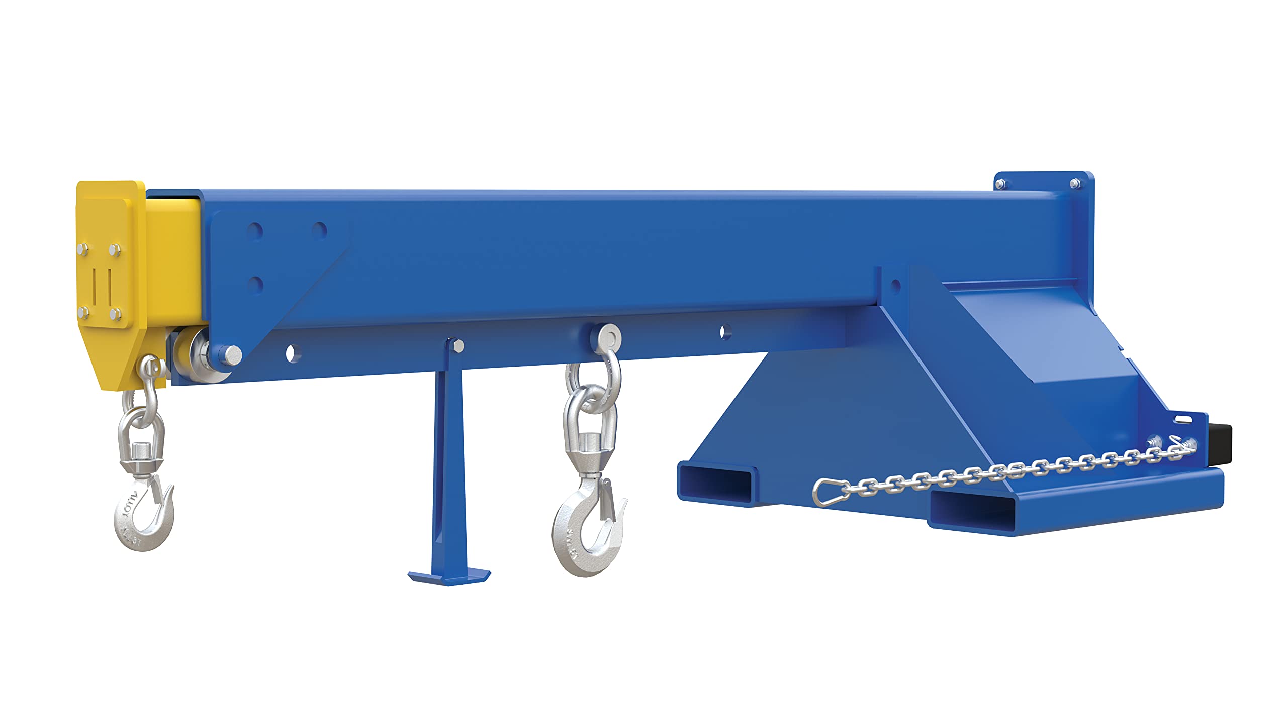 Vestil LM-1T-8-24-HBE-DC Steel Hydraulic Telescoping Boom 12 Volt DC 24 in. Fork Pocket Center 8,000 Lb. Capacity