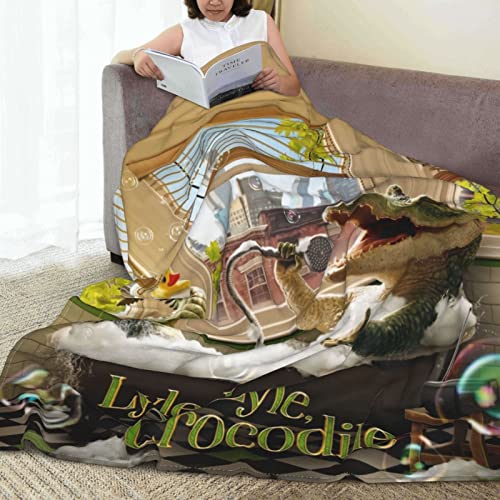 sunmond Crocodile Blanket Ultra-Soft for Couch Bed Warm 50''x40'' Fleece Plush Throw Blanket Suitable for All Season, Black